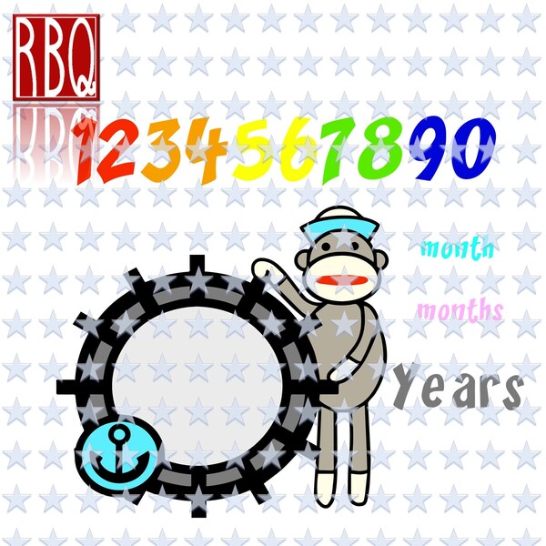 Sock Monkey Clip Art - Etsy