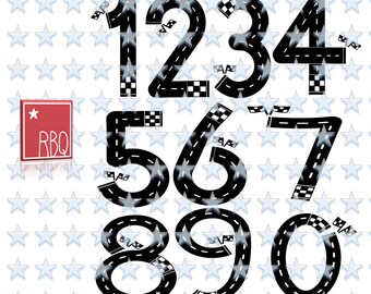 Race car numbers | Etsy
