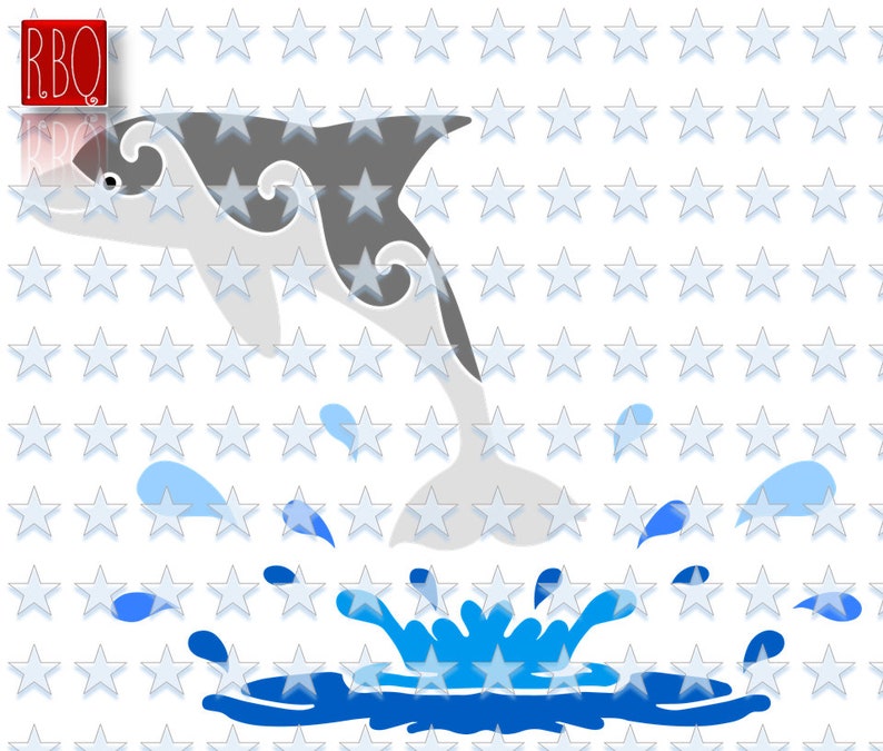 Plotterdatei Delfin Splash Delphin Meeressäuger Delfin - Etsy.de