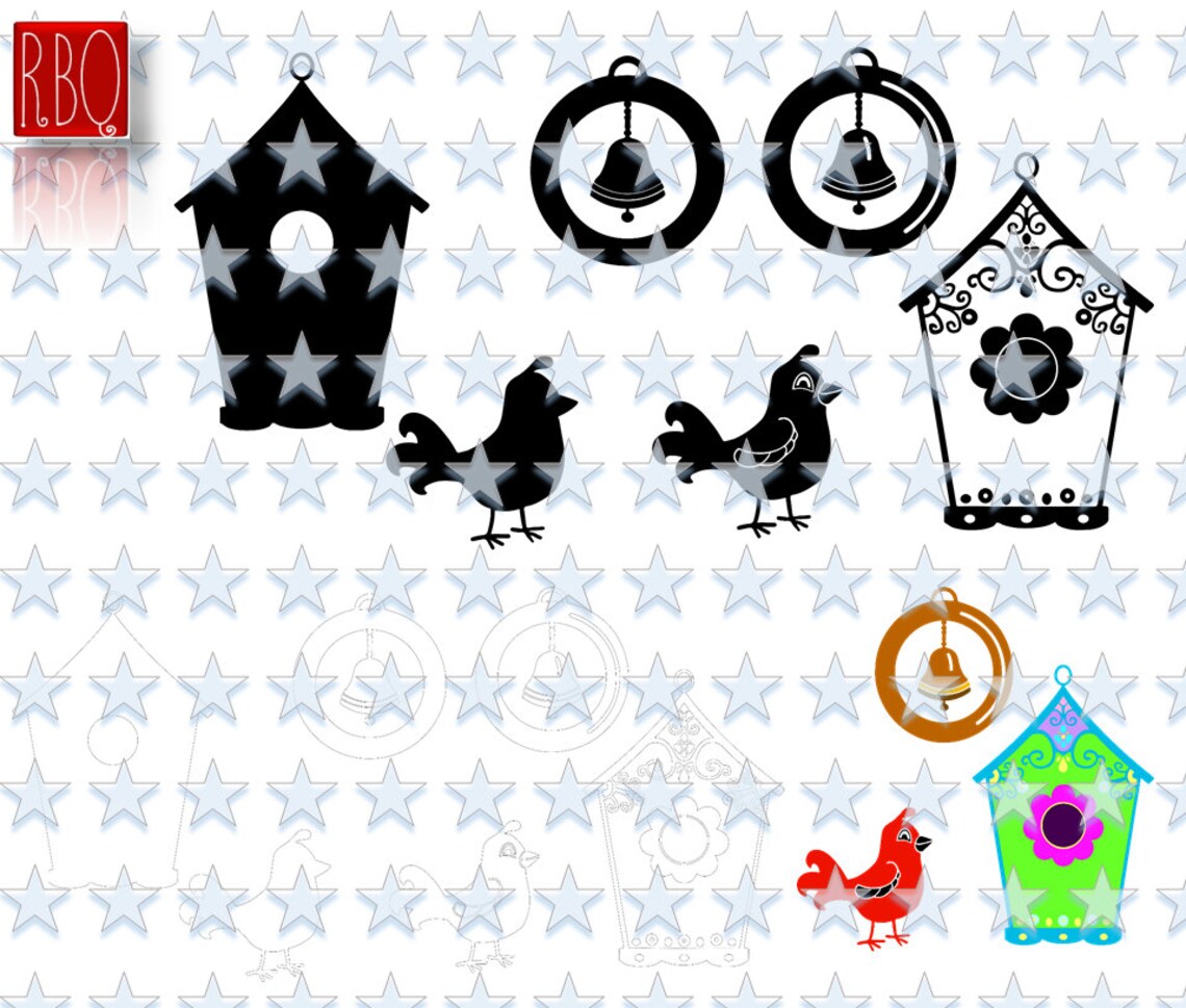 Plotterdatei Vogel Vogelhaus Vogelring Vogel glocke - Etsy Schweiz
