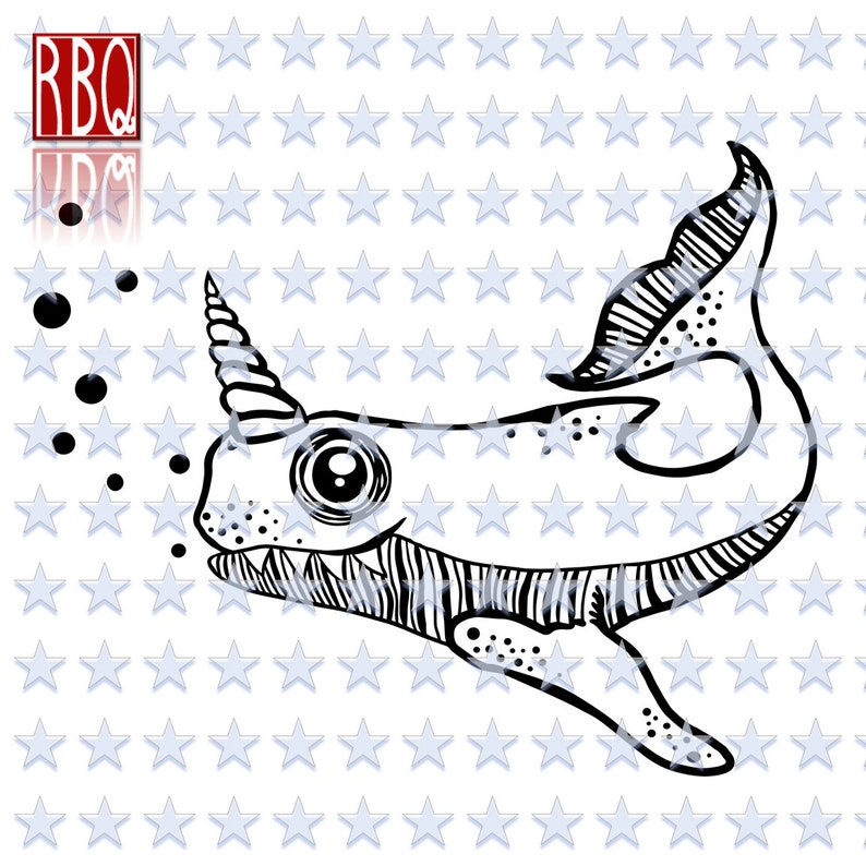 Unicorn Fish Rainbow Fish Fish with horn Rainbow scales | Etsy