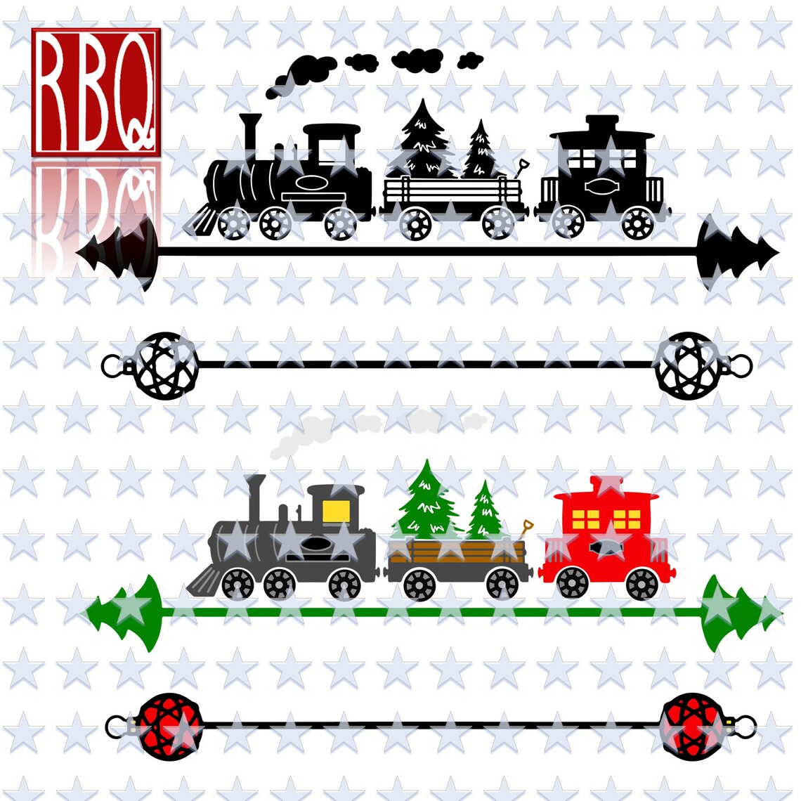 Christmas Train SVG Christmas Train Banner Train Clip Art - Etsy