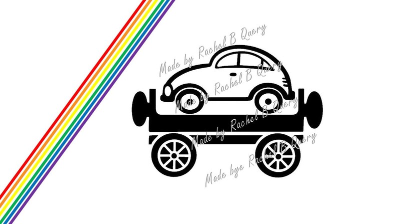 Little Cage Car Wheels Train Ride Transport Cargo Digital | Etsy