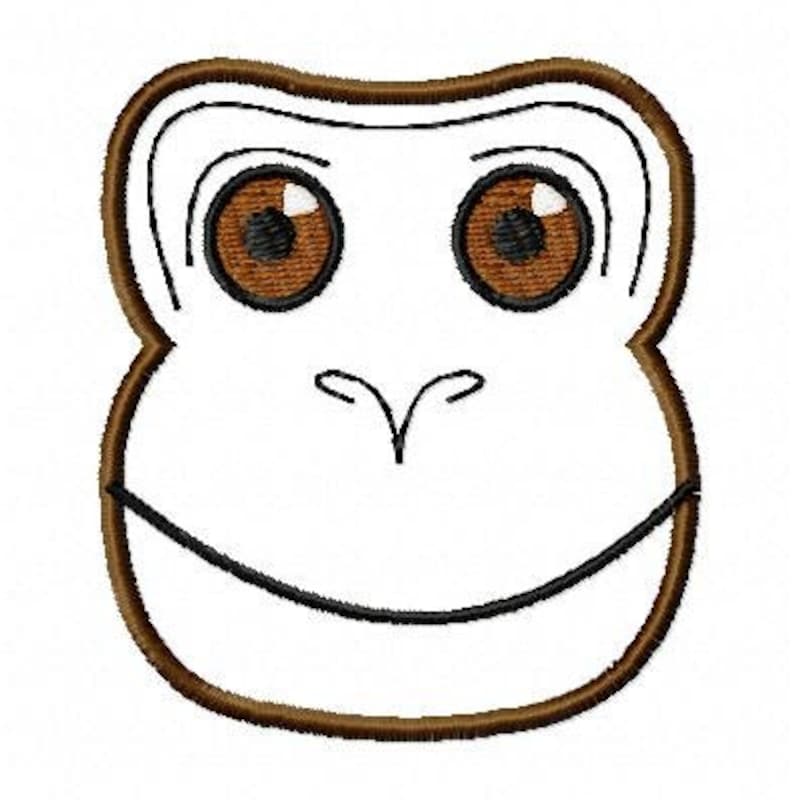 Monkey Applique - Etsy