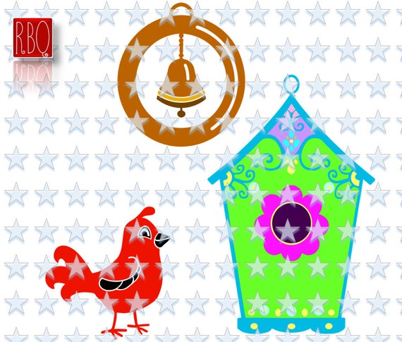 Plotterdatei Vogel Vogelhaus Vogelring Vogel glocke | Etsy