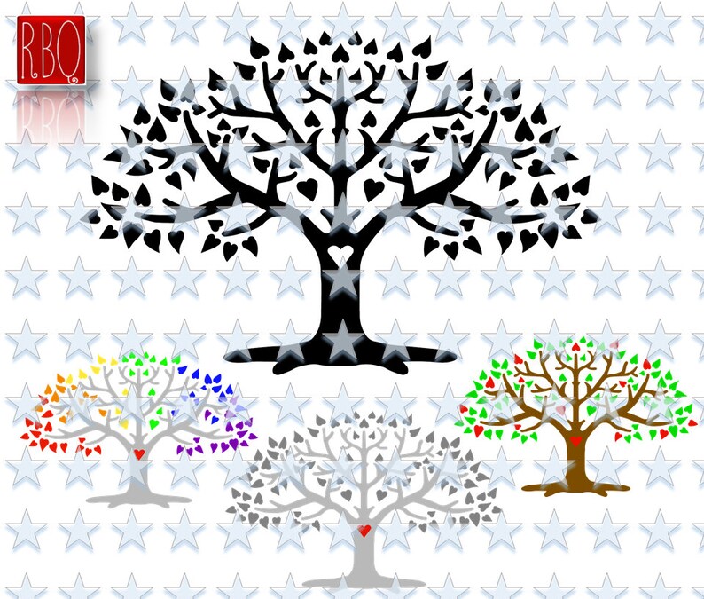 Plotterdatei Herzblatt Baum Ast Herzen Stamm Blätter - Etsy.de