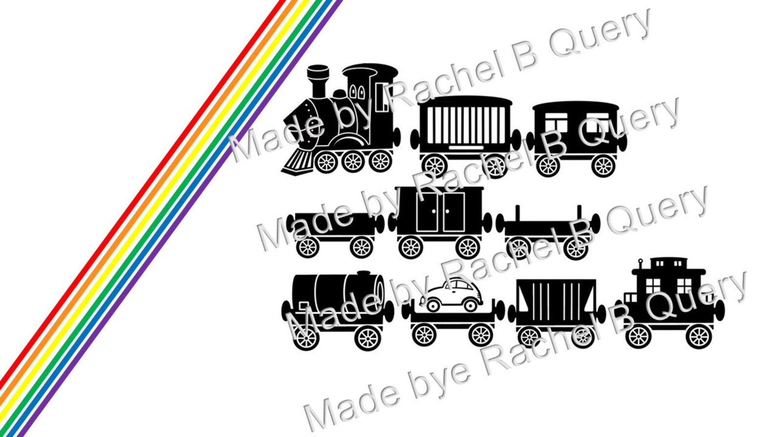 Complete Train Steam Train svg Train Cars Train Wagon | Etsy