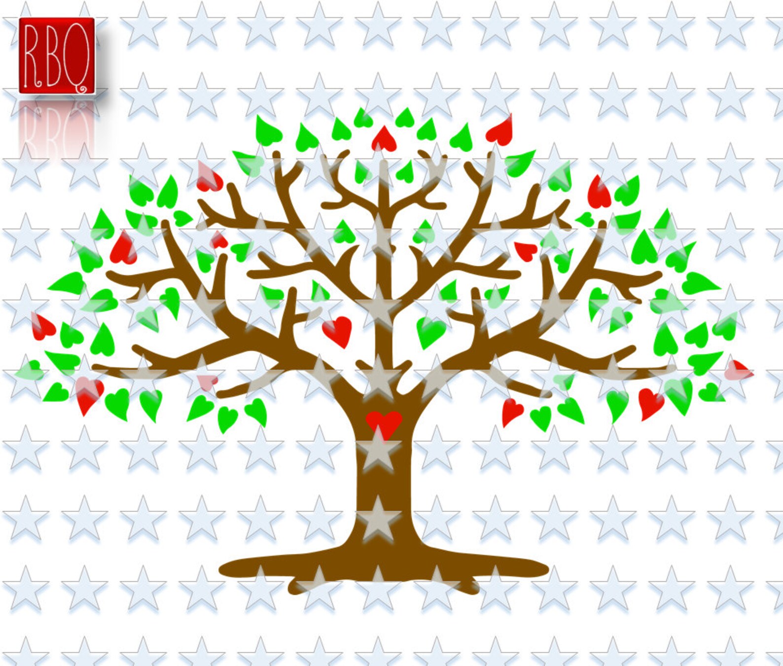 Plotterdatei Herzblatt Baum Ast Herzen Stamm Blätter - Etsy.de