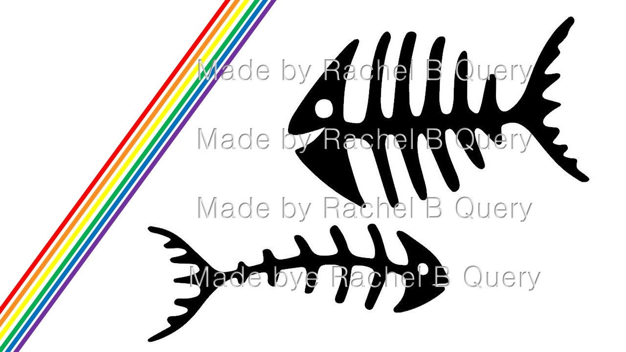 Fishbones Fish Bone Small and Big Fish Silhouette Fish Bone | Etsy
