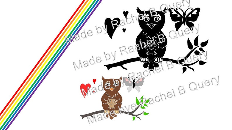 Plotterdatei Eule Eule mit Kind Eulen svg Schmetterling - Etsy