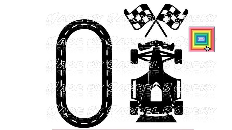 Plotterdatei Rennauto Rennbahn Rennwagen Ziel Flaggen - Etsy.de