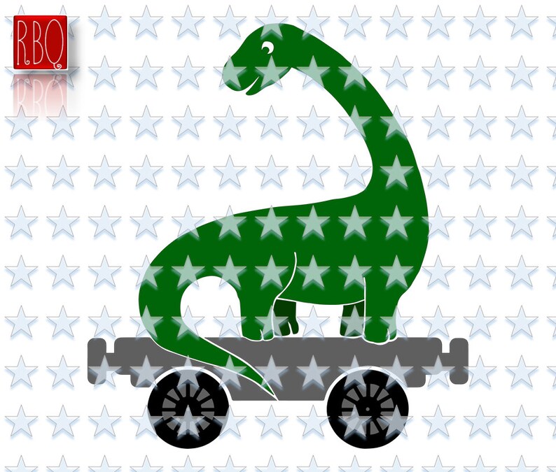 Apatosaurus Car Dinos Riding Trains Dino on Train Dinosaur - Etsy