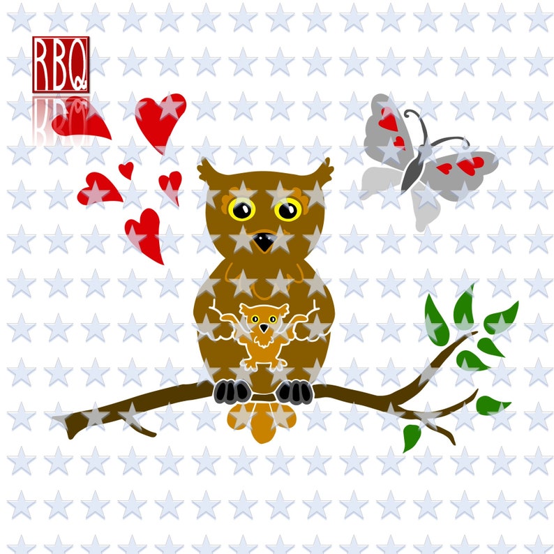 Plotterdatei Eule Eule mit Kind Eulen svg Schmetterling - Etsy