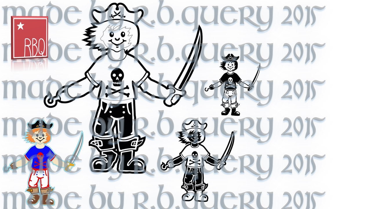 Plotterdatei Pirat mit Haken und Schwert SVG DXF PNG Jpeg | Etsy