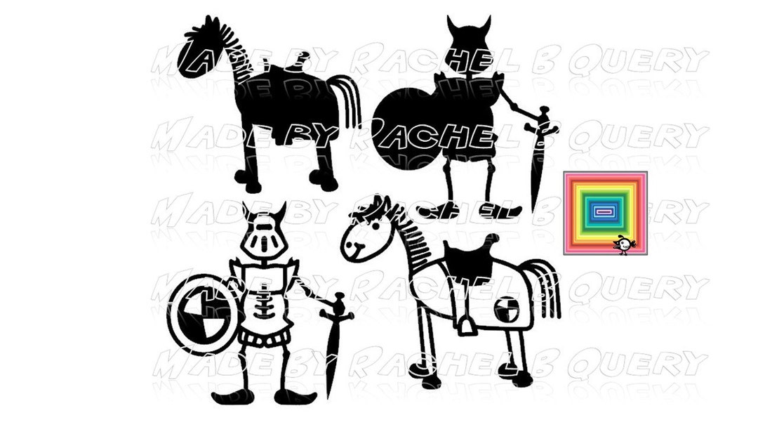 Knight Horse King Prince Shield Sword Saddle Stick Figure Stickfigure ...