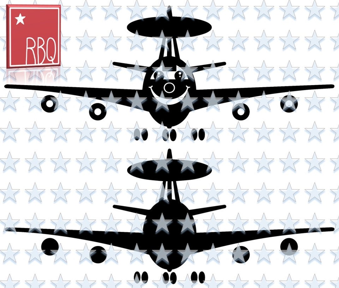 Plane E3a AWACS Dome Wings Airplane Flying in the Sky Military Digital ...
