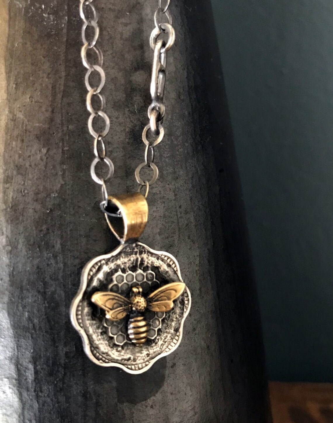 Bee Coin Pendant - Etsy