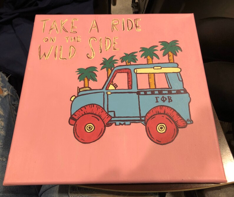 Custom Sorority Jeep Canvas - Etsy