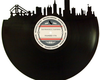 Philadelphia Skyline Records Redone Label Vinyl Record Wall | Etsy
