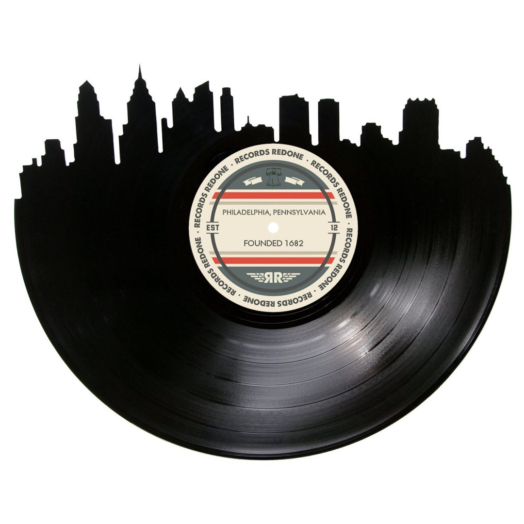 Philadelphia Skyline Records Redone Label Vinyl Record Wall Art ...