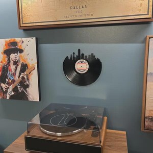 Cleveland Skyline Vinyl Record Art: Unique Upcycled Wall Decor - Etsy