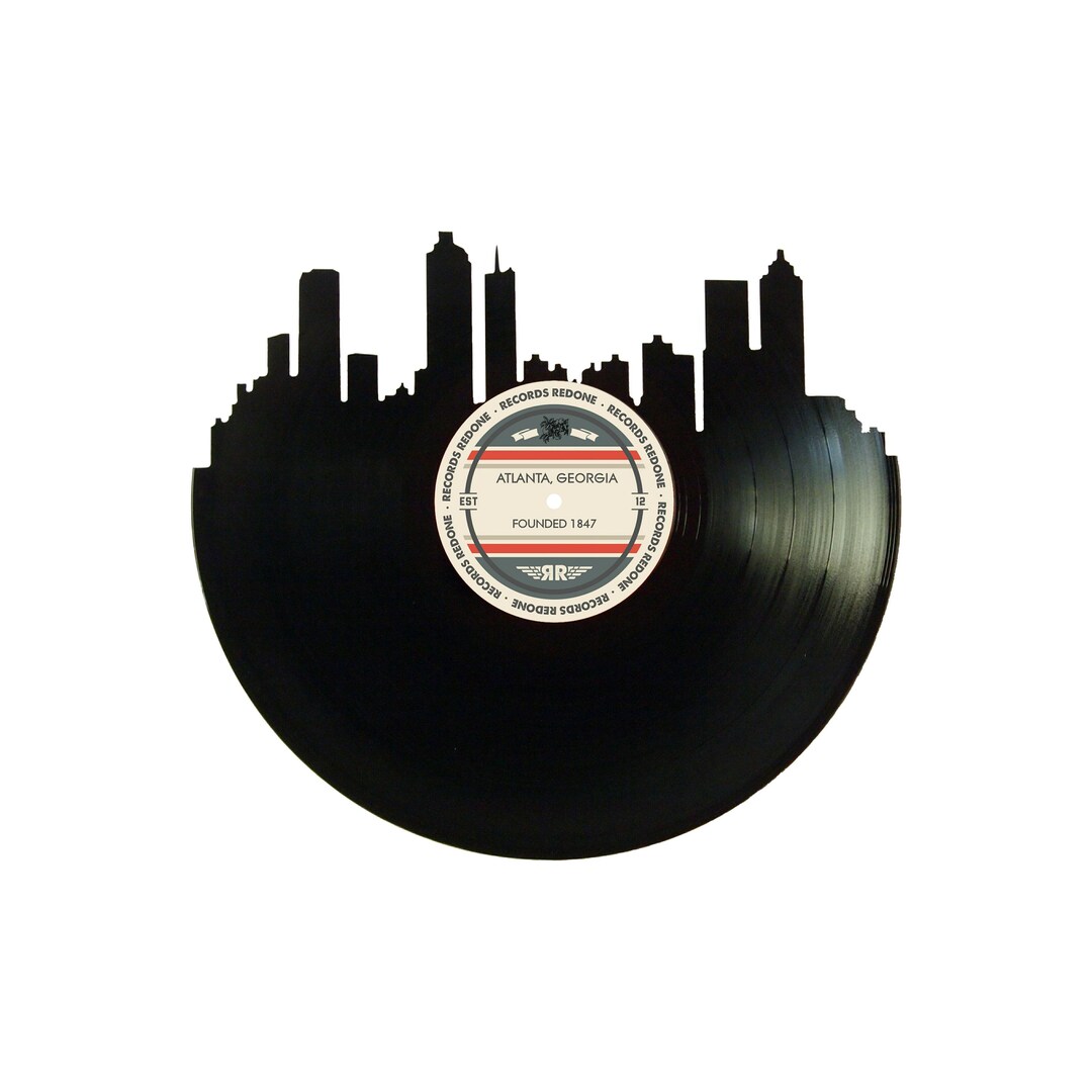 Atlanta Skyline Vinyl Record Art: Unique Wall Decor - Etsy