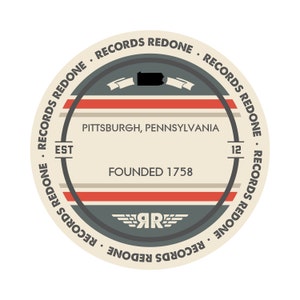 Pittsburgh Skyline Records Redone Label Vinyl Record Wall Art - Etsy