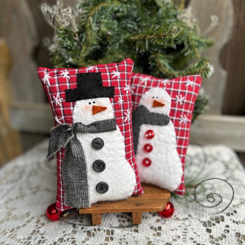 Snowman Pillows - Etsy