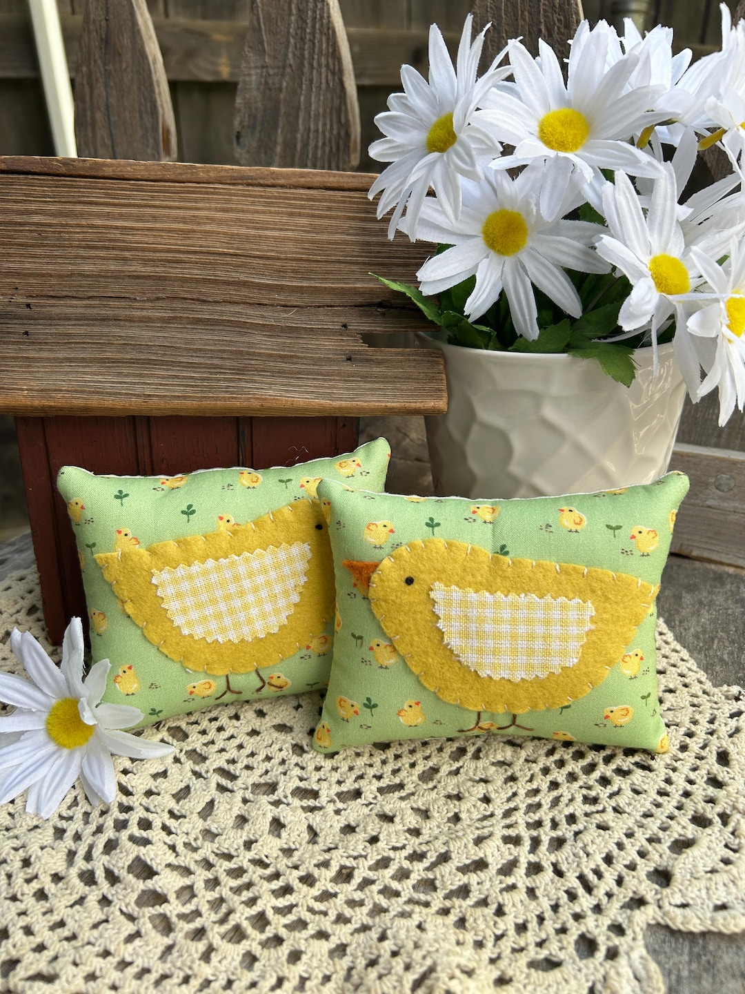 CHICK PILLOW -5" Small Pillow - Easter Peep Tiered Tray Decor - Bowl ...