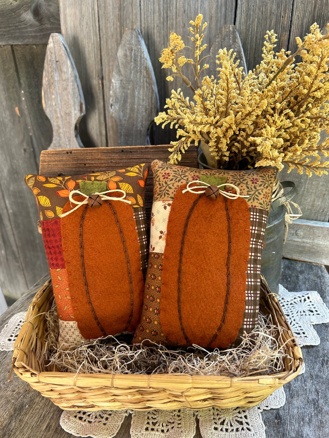 PILLOW PUMPKIN FALL Scrappy Fall Bowl Filler Cyndy Fahey Designs ...