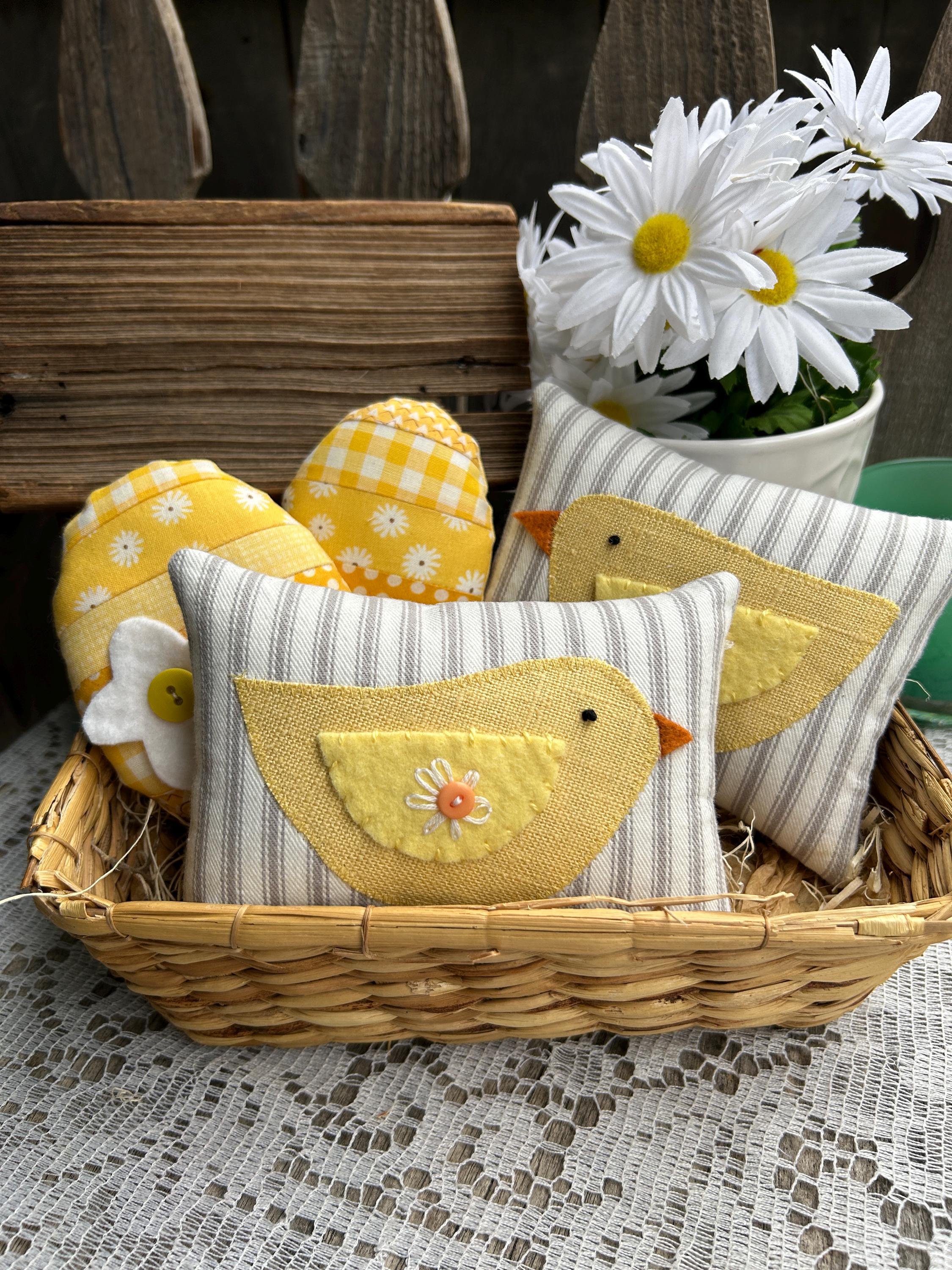 PDF* EASTER CHICK Pillow Pattern - #305 - Spring Easter Basket Sewing ...