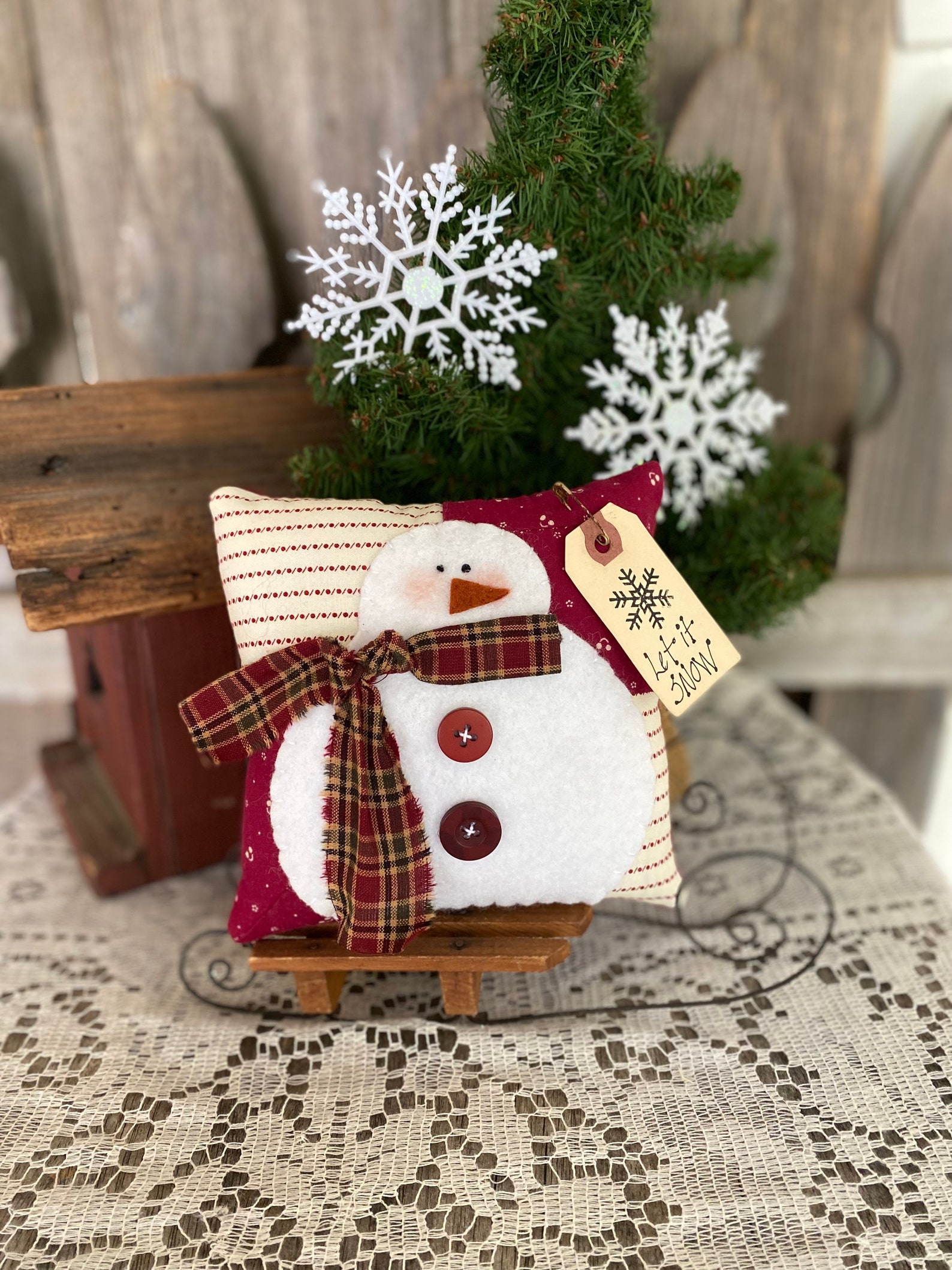 PDF * SNOWMAN PATTERN* Small Pillows - Tis' the Season #233 - Christmas ...