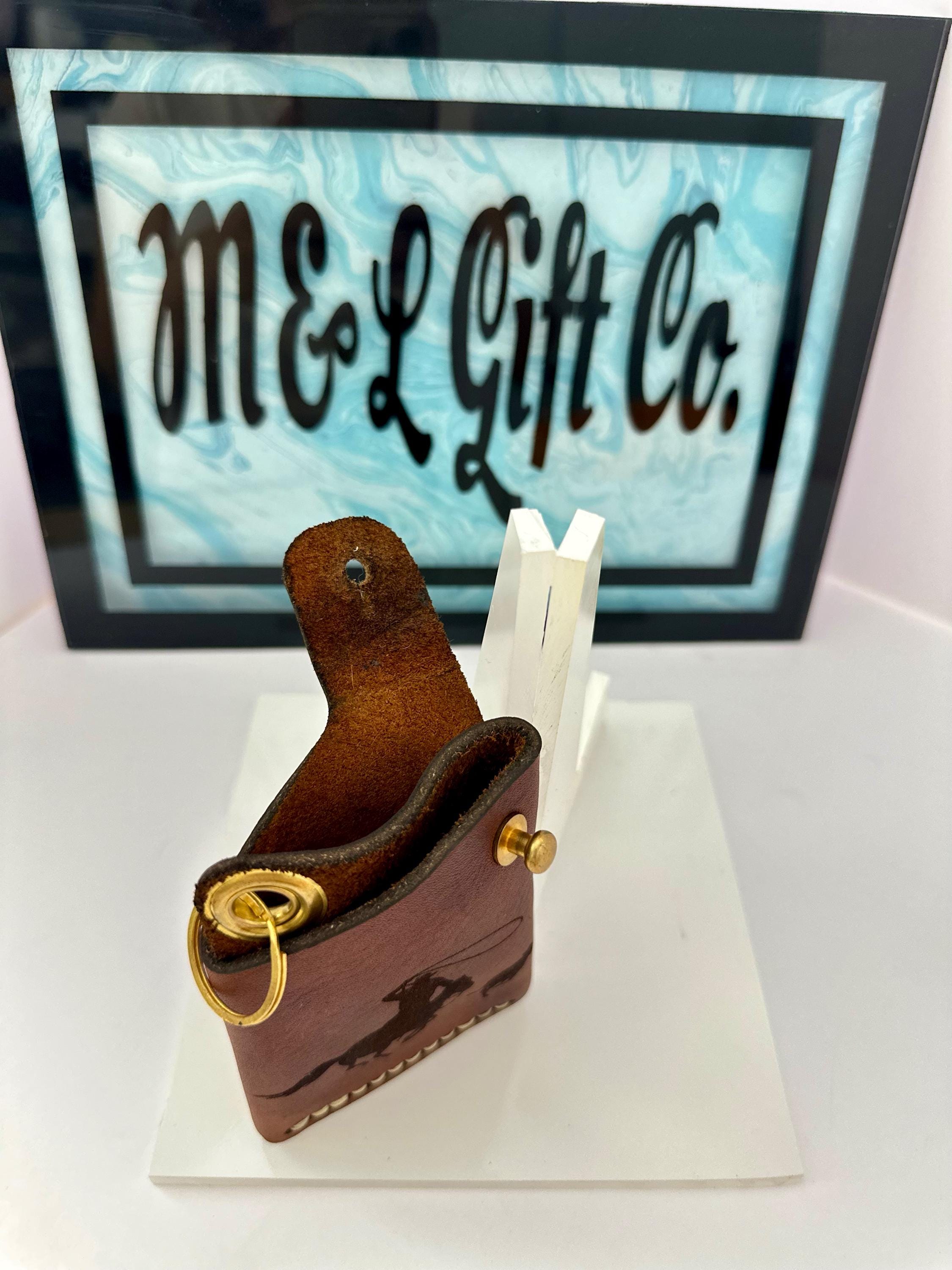 Laser Cut Card Holder, Hand Stitch, Personalized Engraved, Card Holder ...