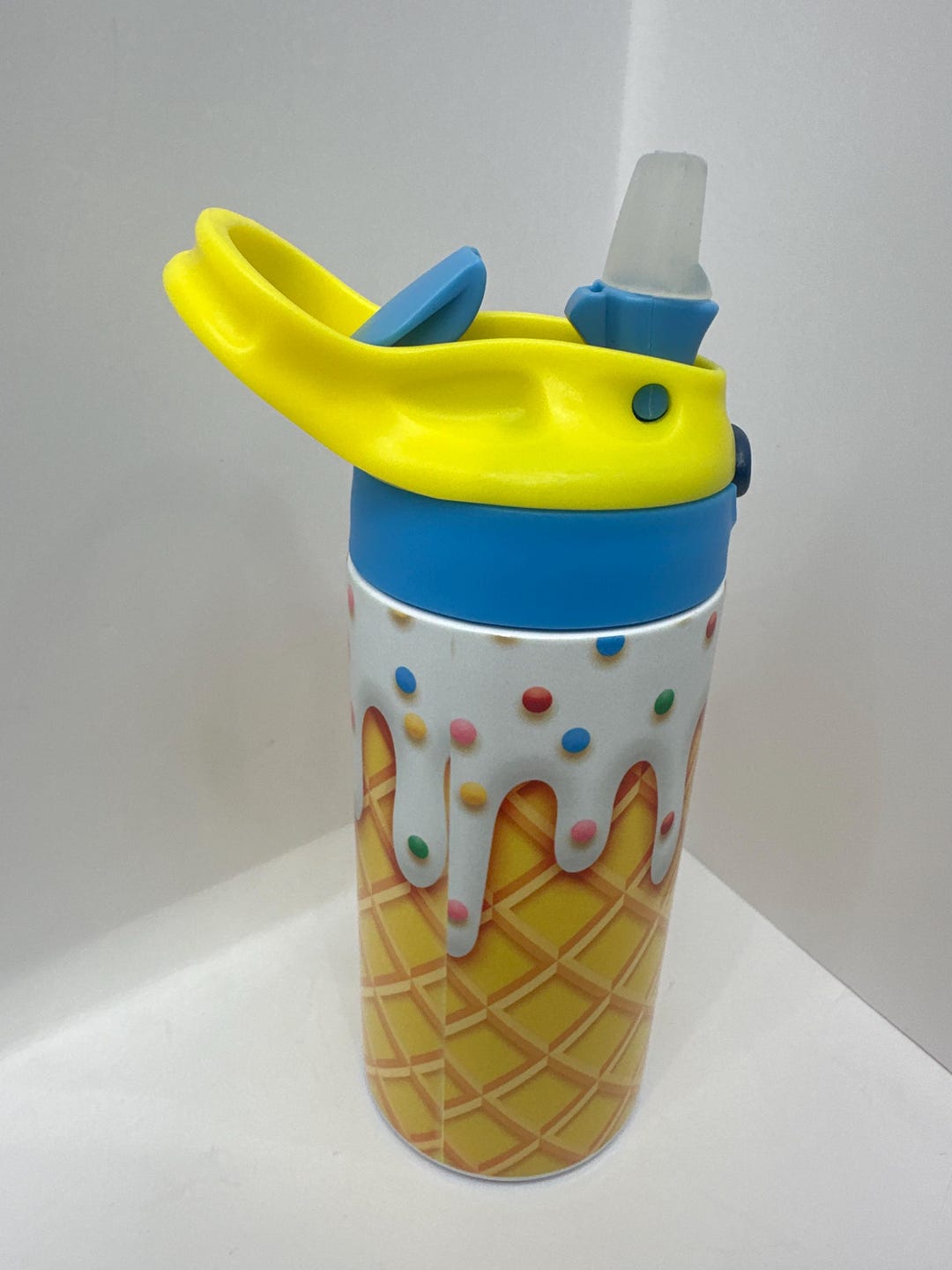 Kid Sippy Cup Tumbler 12 Oz With Pop-up Straw Lid, Spill-proof Valve ...