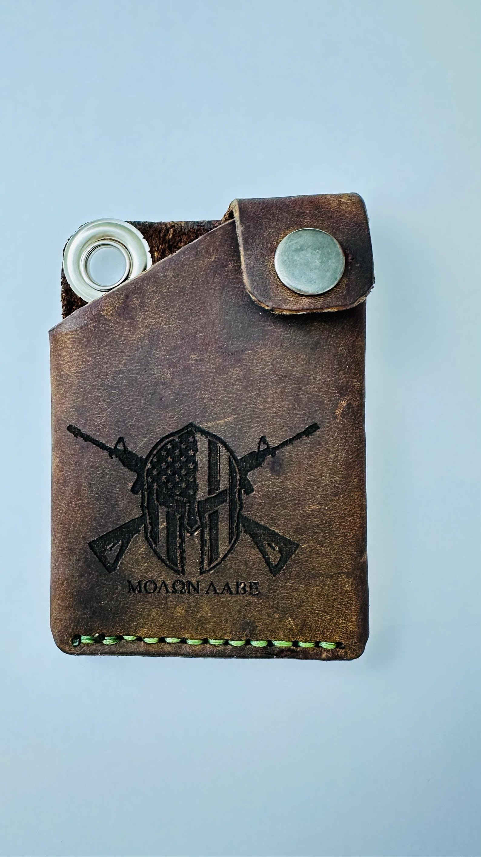 Laser Cut Card Holder, Hand Stitch, Personalized Engraved, Card Holder ...