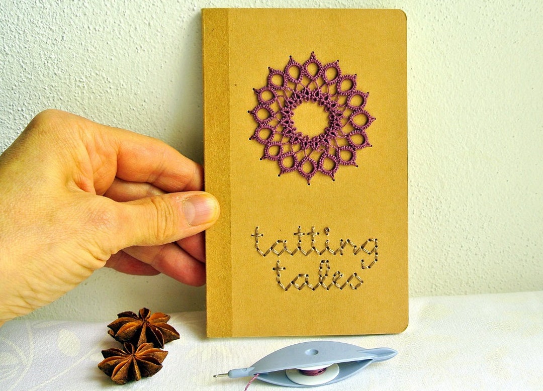 Small Notebook//kraft Paper Journal//tatting Sketchbook//embroidered ...