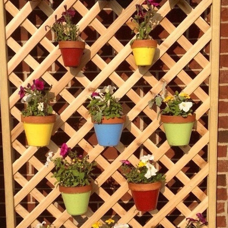 Wall Mounted Flower Pot Holder - Etsy