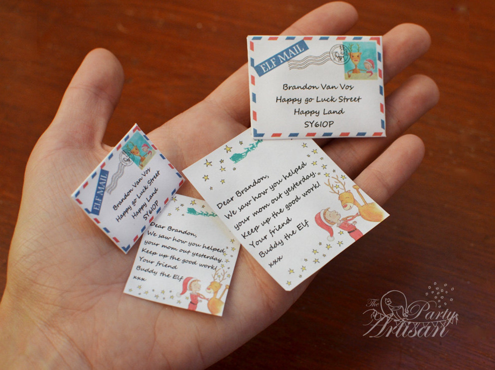 Elf Letter Editable Mini Letter & Envelope - Etsy