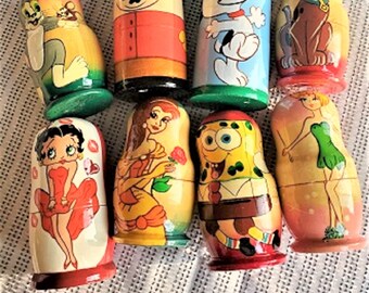 Character Nesting Dolls - Etsy