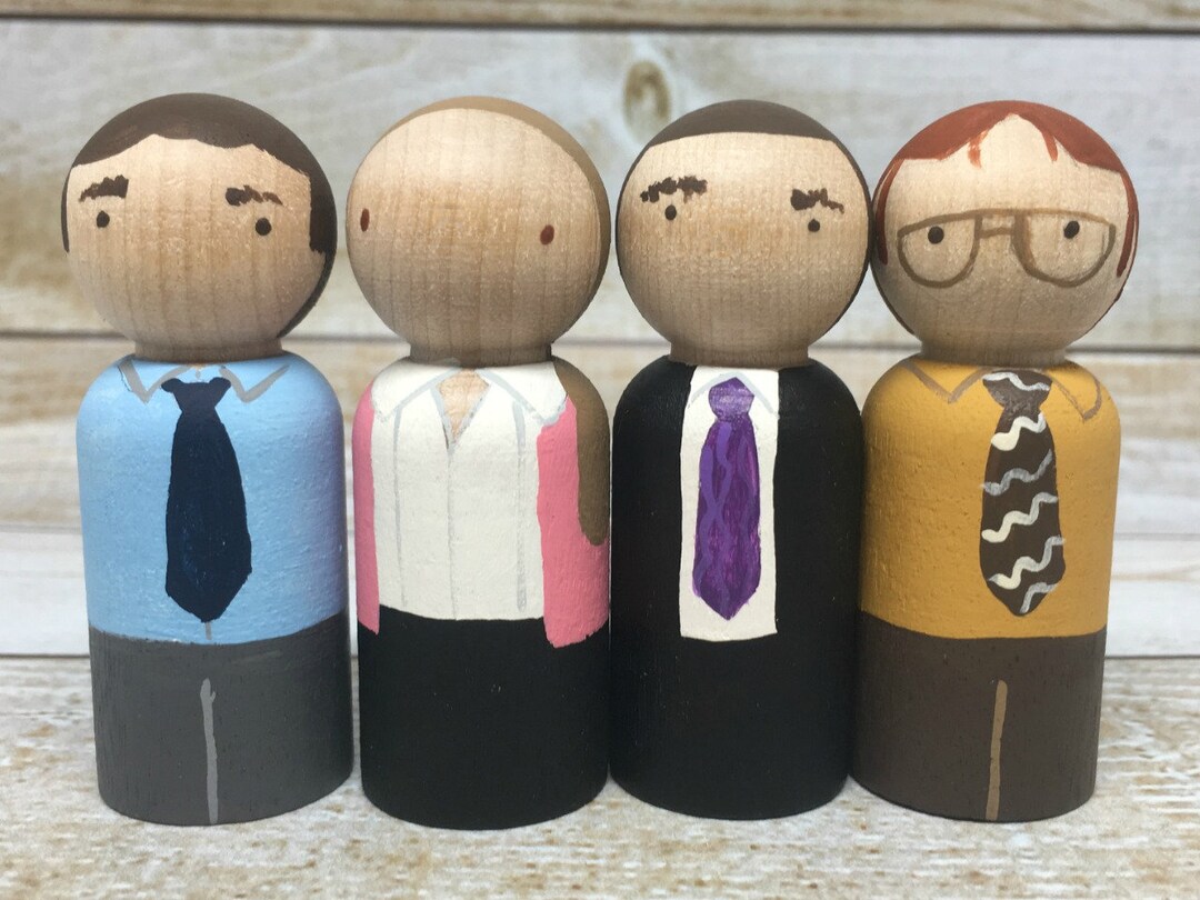 The Office Peg Doll Set - Etsy