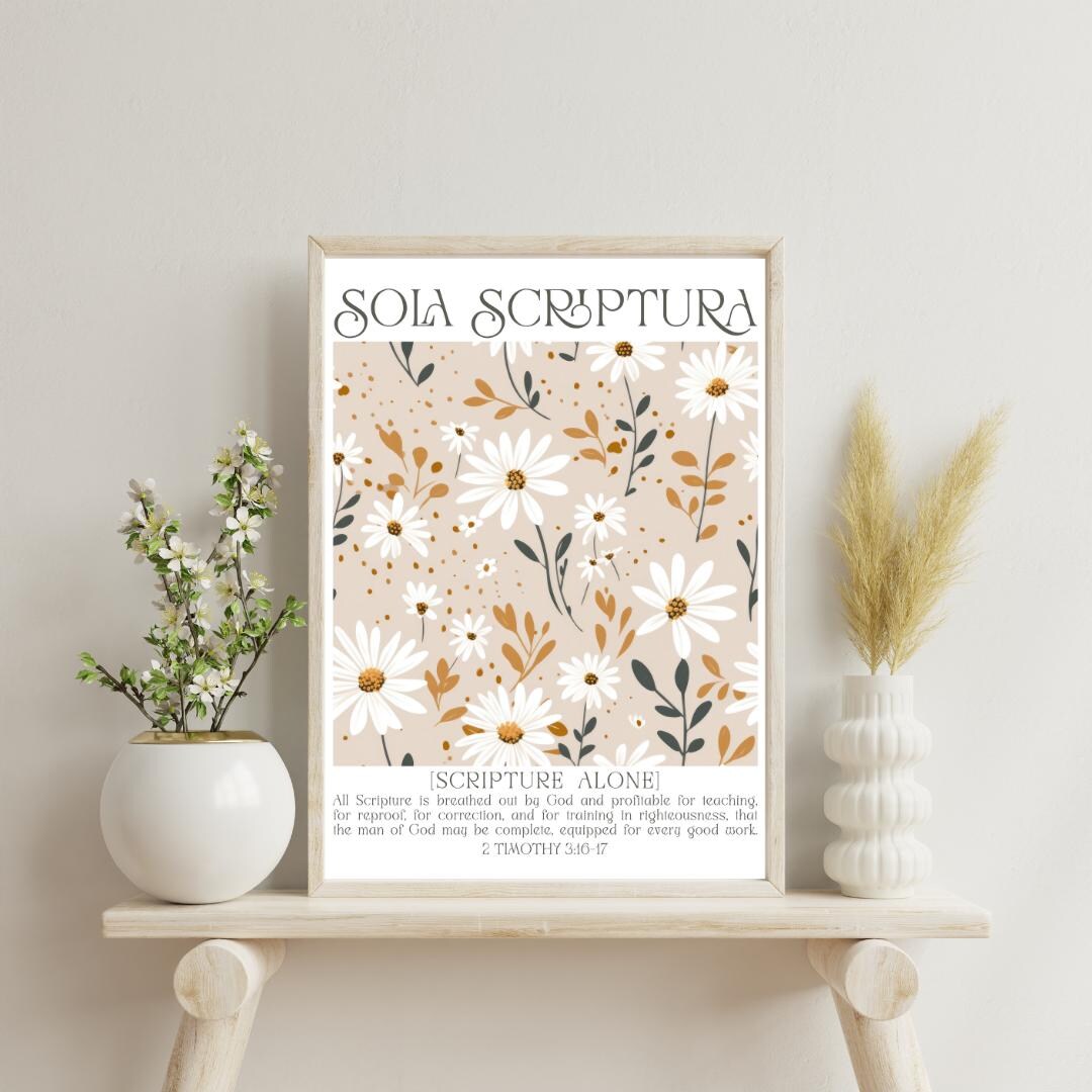 Sola Scriptura Poster | Five Solas Reformation Day Christian Theology ...