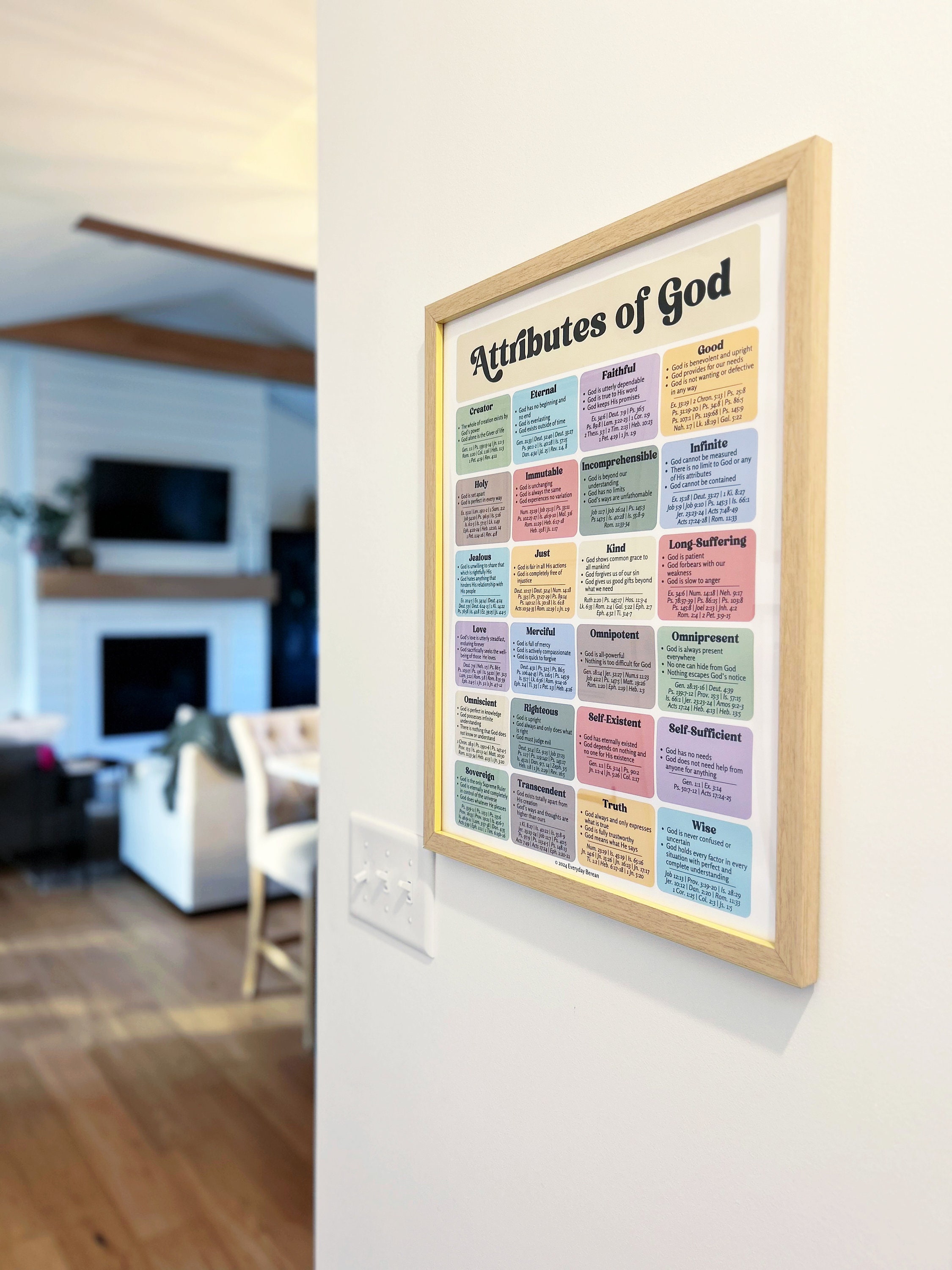 Attributes of God Poster | Christian Bible Study Tool Resource ...