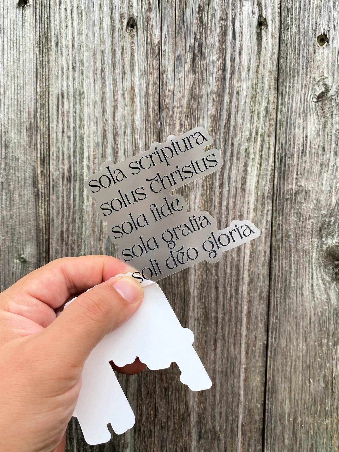 Five Solas Sticker CLEAR Waterproof Vinyl Sticker Scripture Bible Verse ...