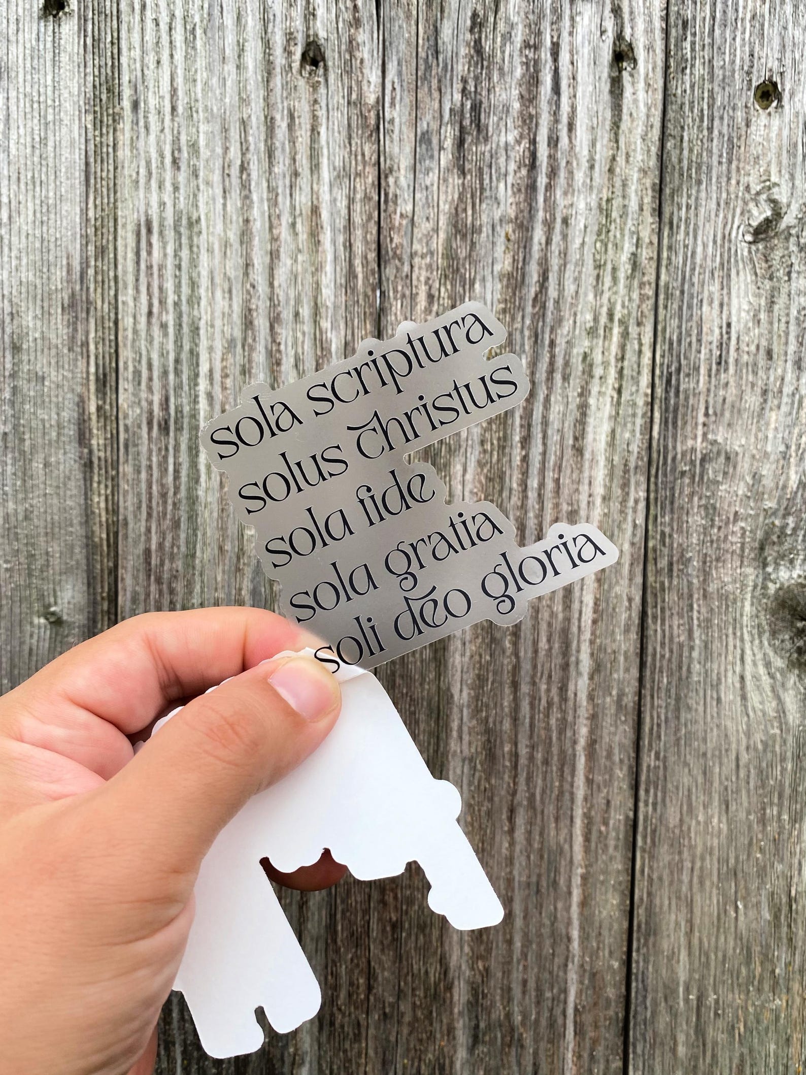 Five Solas Sticker CLEAR Waterproof Vinyl Sticker Scripture Bible Verse ...