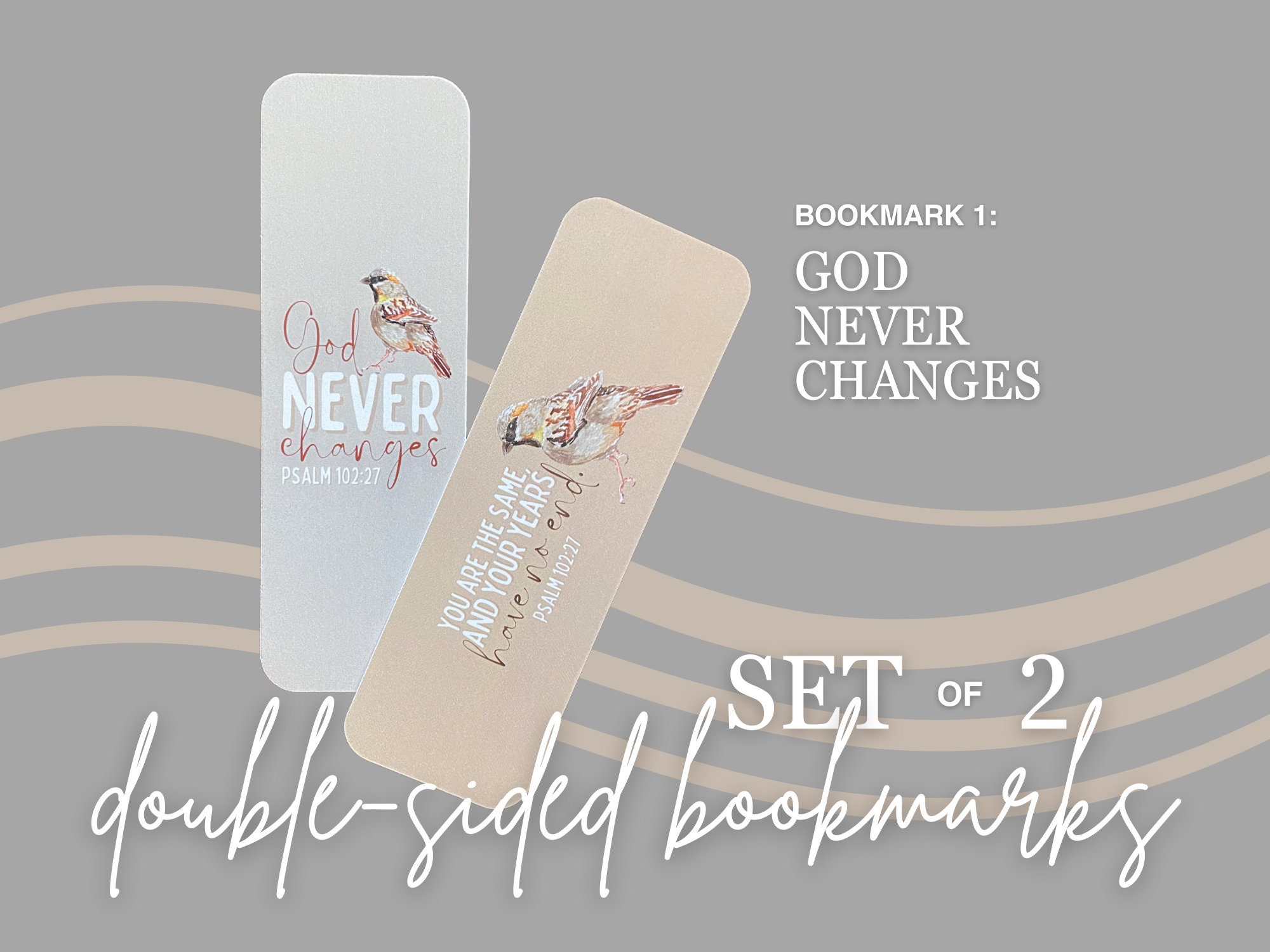 SET OF 2 Bookmarks Scripture Bible Verse Psalms Bird Feather - Etsy