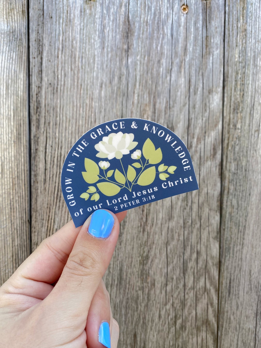 Grow in Grace 2 Peter 3:18 Christian Waterproof Vinyl Sticker Bible ...