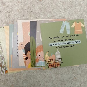 DIGITAL Kids Walking in Wisdom Set of 10 Verse Cards Printable Download ...