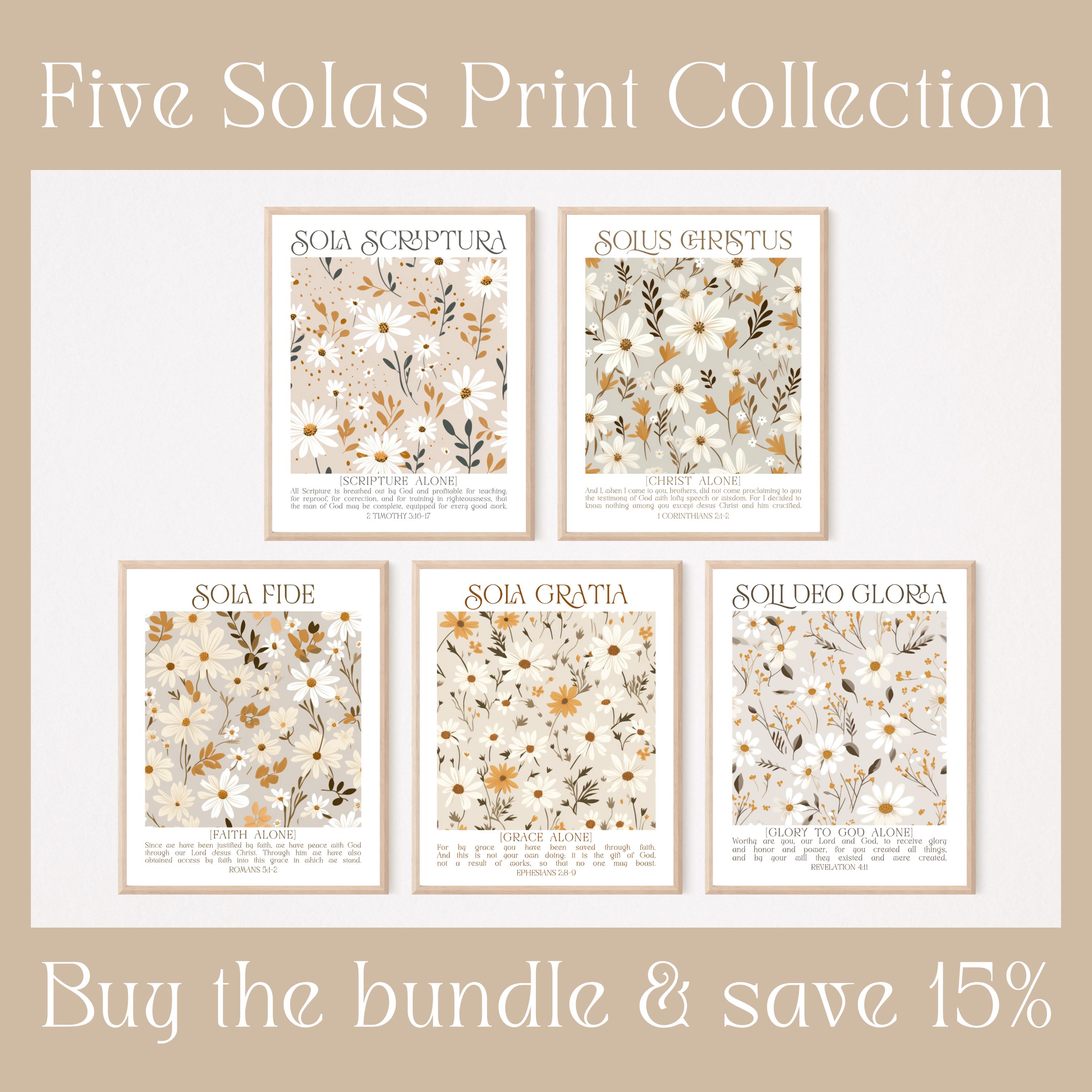 Soli Deo Gloria Poster | Five Solas Reformation Christian Glory to God ...
