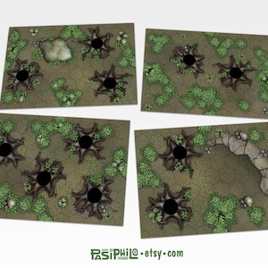 Tabletop RPG Forest Hex Grid Terrain Tiles Set #2 - Etsy Canada