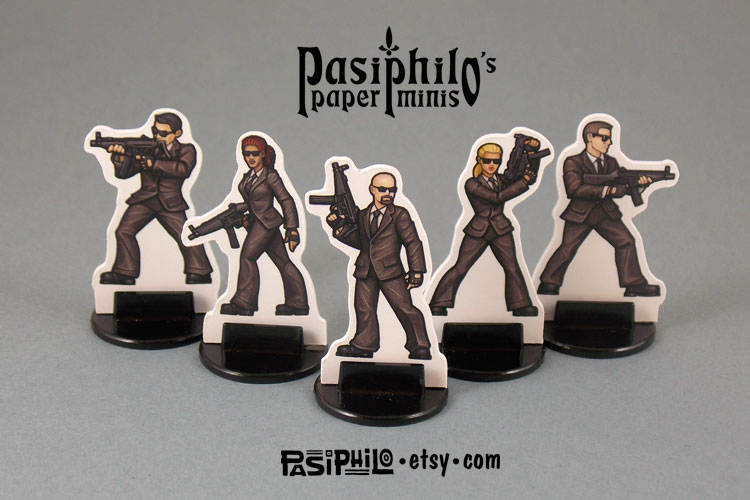 Secret Service Agents 30mm Role-playing Game Miniatures - Etsy